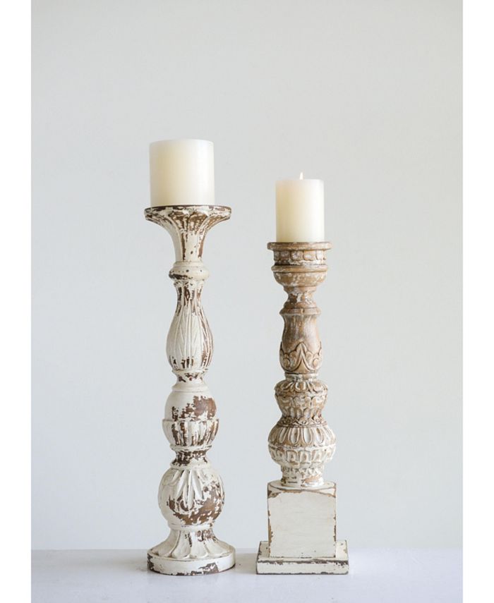 3R Studio Mango Wood Pillar - Macy's