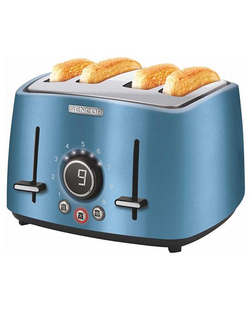 Sencor Stainless Steel 4-Slice 1600W Toaster with Digital Button & Rack ...