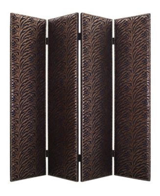 Screen Gems Double sided 4 Panel 7' x 7' Azullian Screen - Macy's