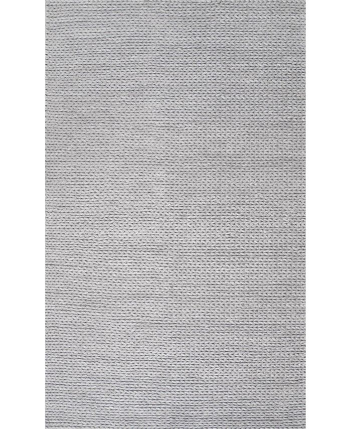 nuLoom Textures Handwoven Caryatid Solid 3' x 5' Area Rug - Macy's