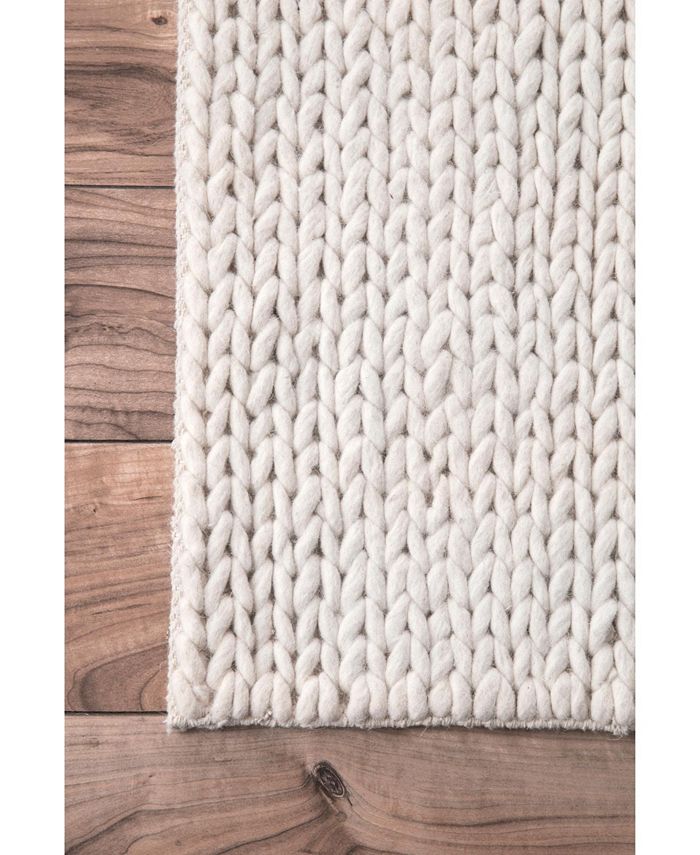 nuLoom Textures Handwoven Caryatid Solid 3' x 5' Area Rug - Macy's