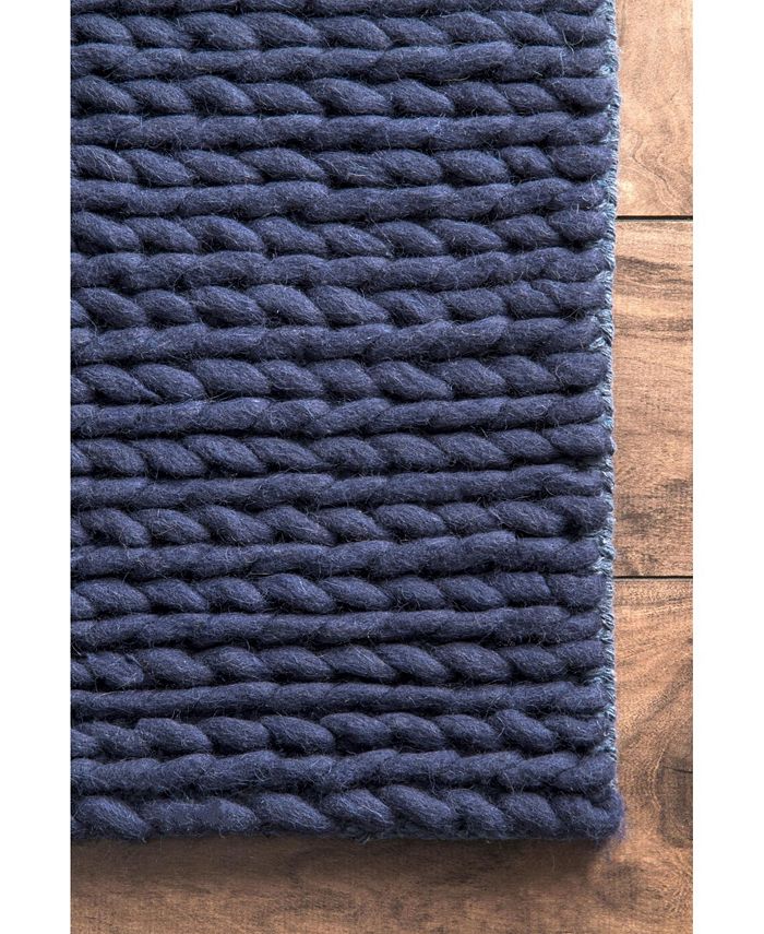 nuLoom Textures Handwoven Caryatid Solid 6' x 9' Area Rug - Macy's