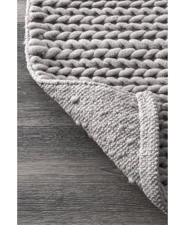 nuLoom Textures Handwoven Caryatid Solid 6' x 9' Area Rug - Macy's