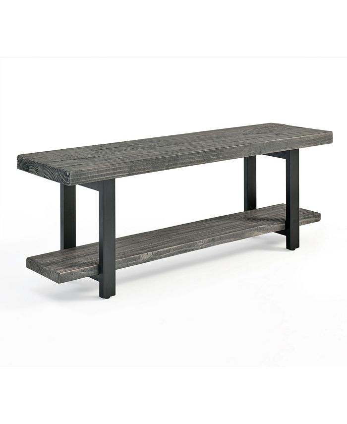 Alaterre Furniture Pomona Metal and Reclaimed Wood Bench - Macy's