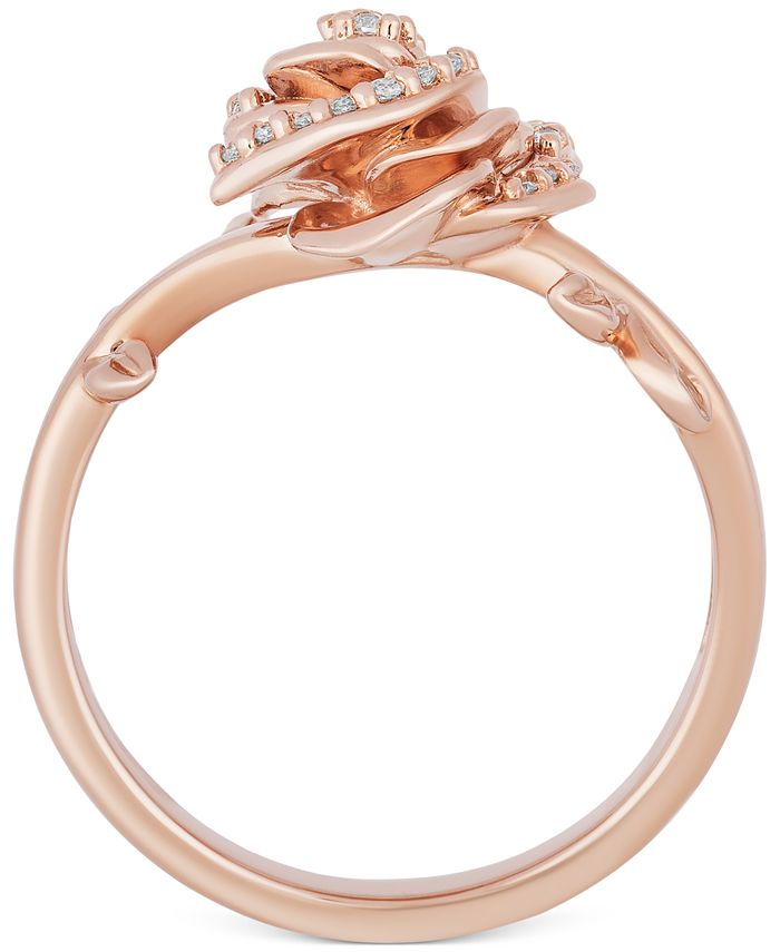 Enchanted Disney Fine Jewelry Enchanted Disney Diamond Rose Belle Ring ...