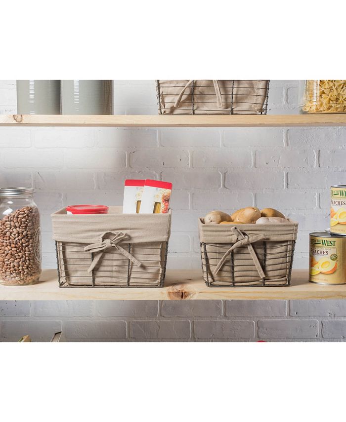 Design Imports Vintage-like Wire Liner Basket Set of 5 - Macy's