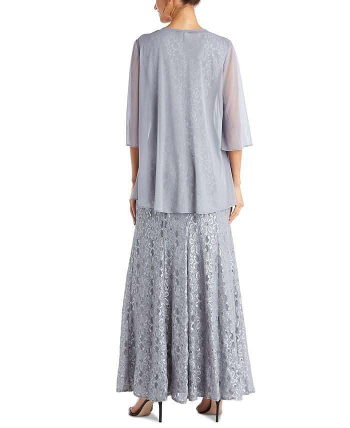 R And M Richards Womens Beaded Dress And Flyaway Jacket And Reviews