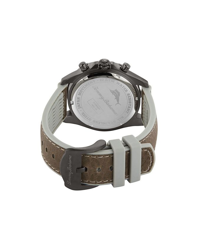 Tommy Bahama Men's Atlantis Diver Multi Leather Strap Watch, 44mm - Macy's