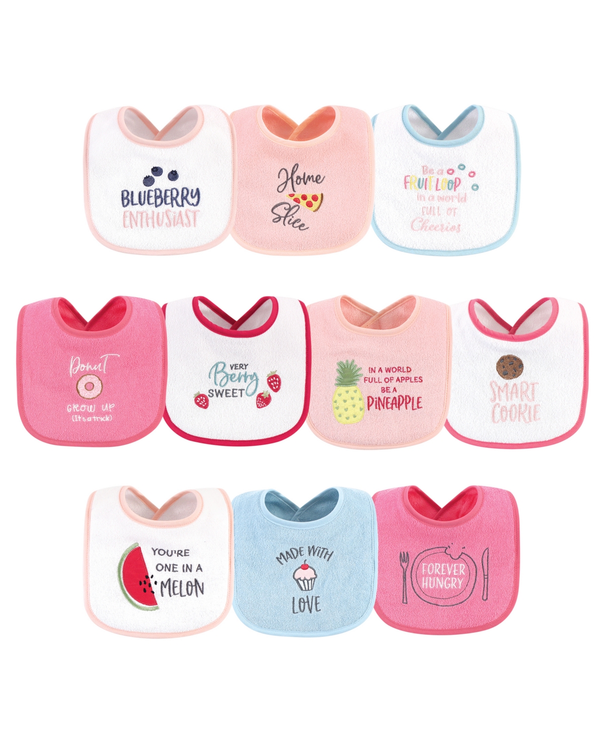 Click here for Hudson Baby Girls Cotton Terry Drooler Bibs with F... prices