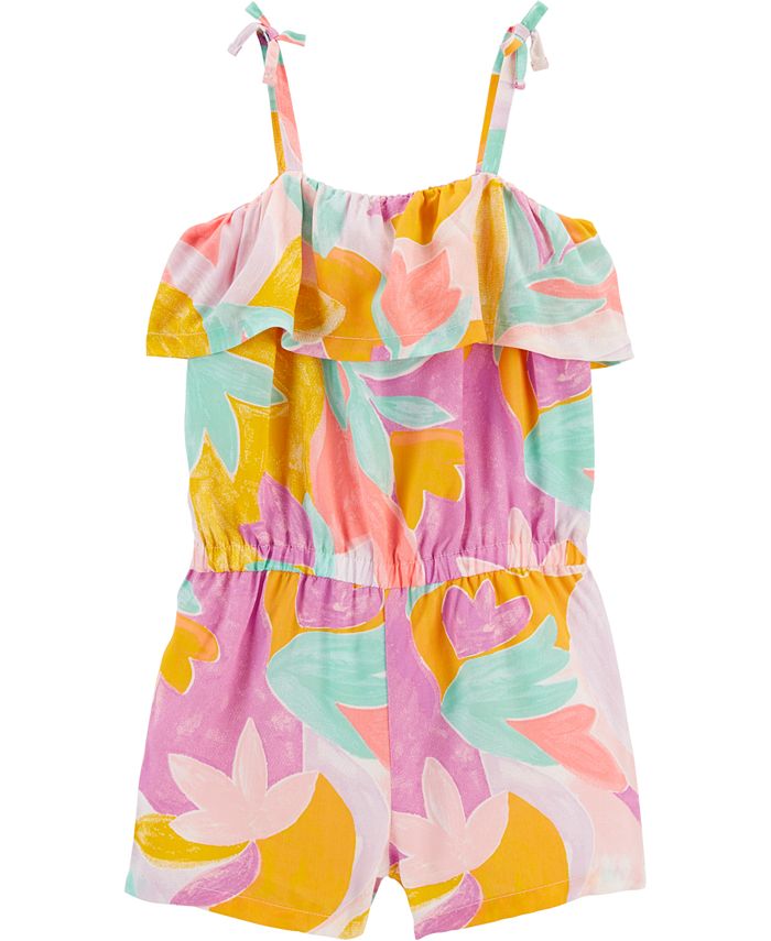 Carter's Toddler Girls Off-the-Shoulder Floral-Print Romper - Macy's