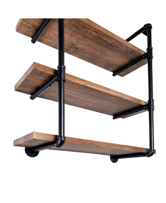 Honey Can Do 3 Tier Black Industrial Wall Shelf Macys