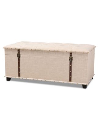 Furniture Kyra Modern and Contemporary Upholstered Storage Trunk ...