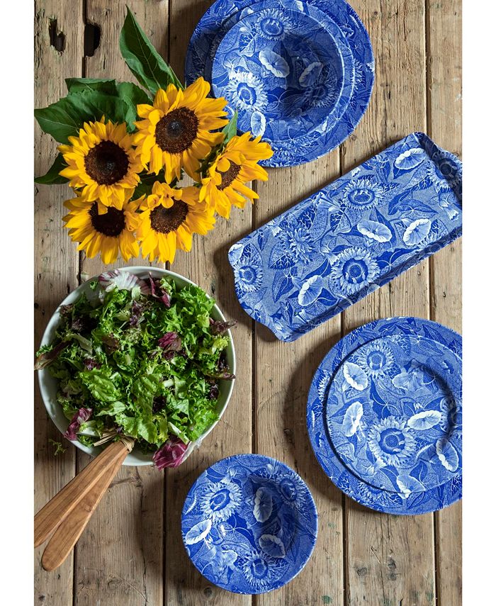 Portmeirion Blue Room Sunflower Melamine Tray with Mugs - Macy's
