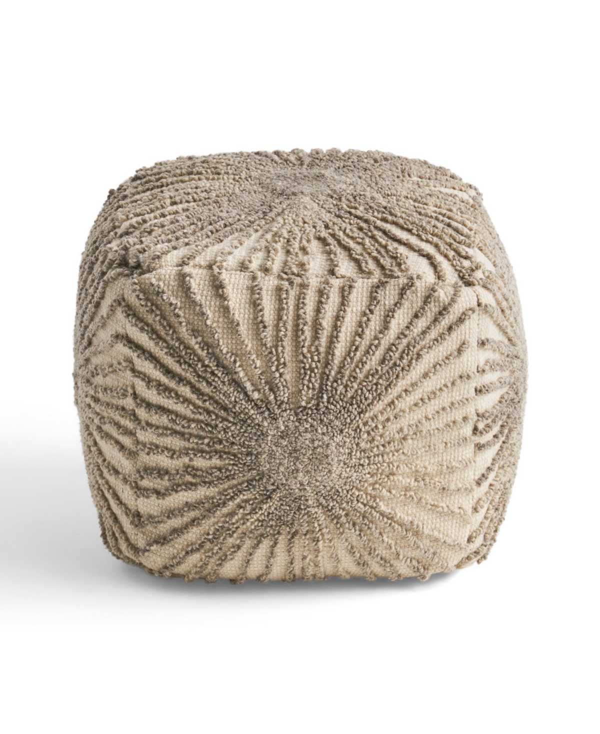 Click here for Noble House Nolene Boho Ottoman Pouf - Ivory prices