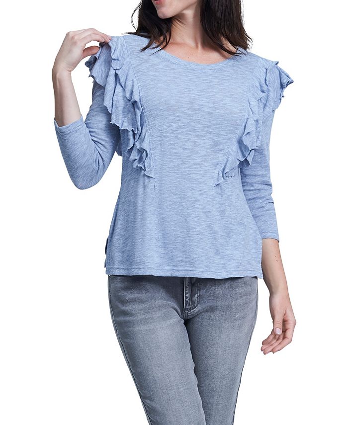 Seven7 Double Ruffle Top - Macy's