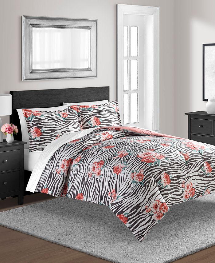 Sunham The Exotic Floral 2-Pc Twin Reversible Comforter Set - Macy's