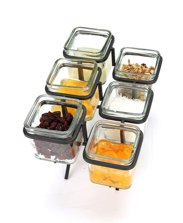 Mind Reader 6 Compartment 2 Tier Condiment Server Jar Stand - Macy's