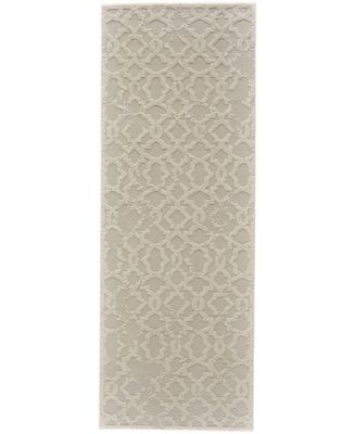 Feizy Akhari R3675 Ivory 2'10" x 7'10" Runner Rug - Macy's