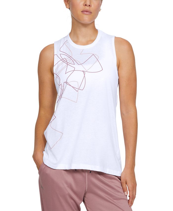 Under Armour Women's Graphic Crossover-Back Tank Top - Macy's