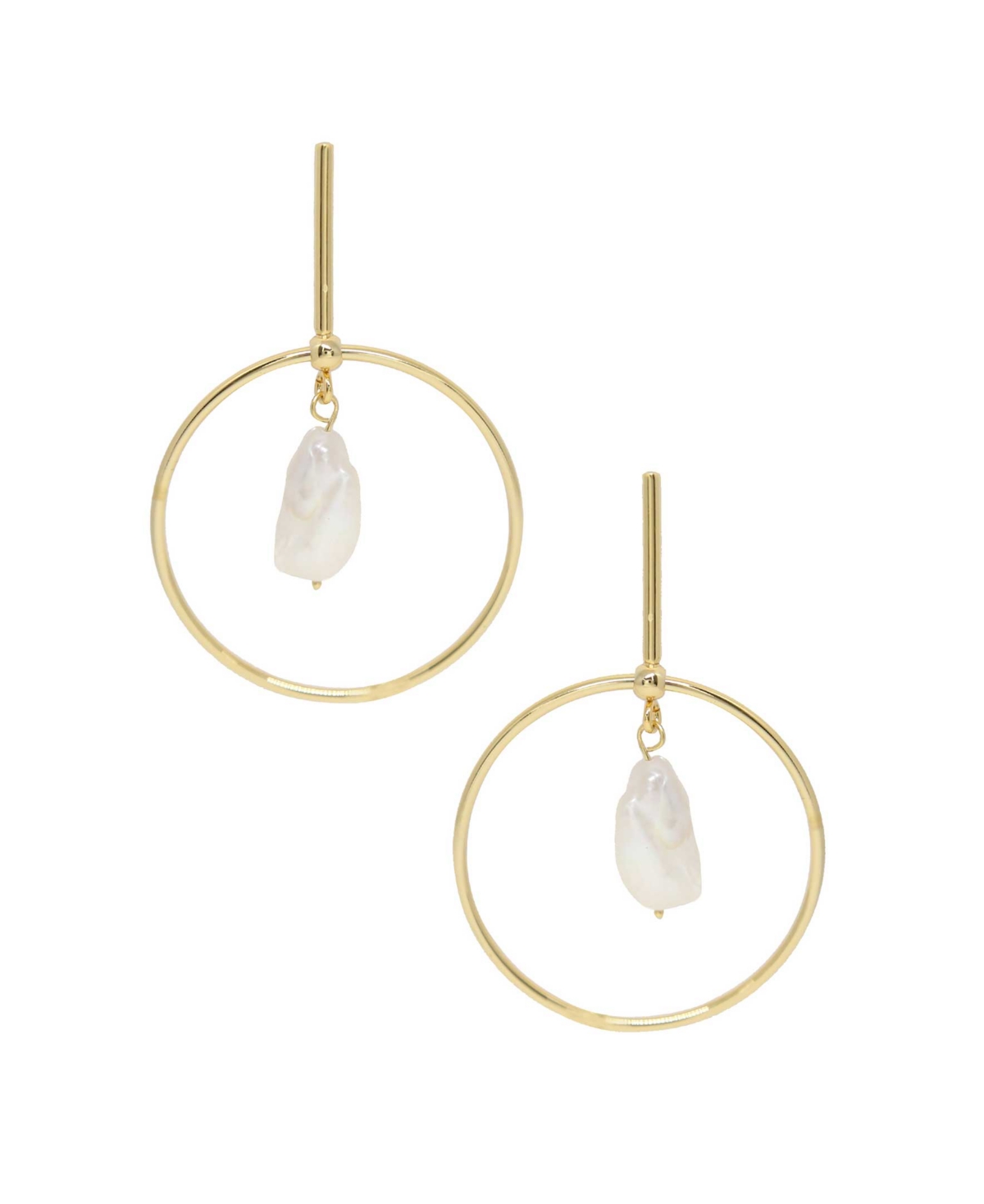 Click here for Ettika Modern Gold - Tone and Freshwater Pearl Dro... prices