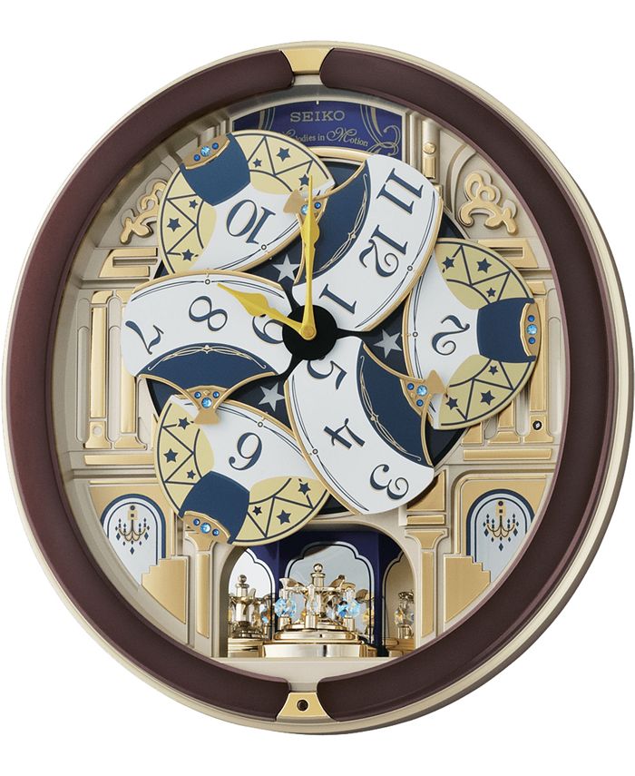 Seiko Melodies in Motion Wood-Tone Wall Clock - Macy's