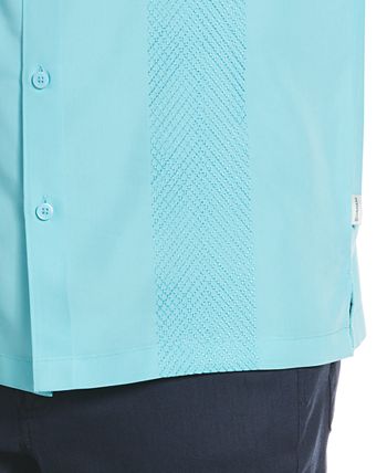 Cubavera Men's Tonal Geo-Embroidered Panel Shirt - Macy's