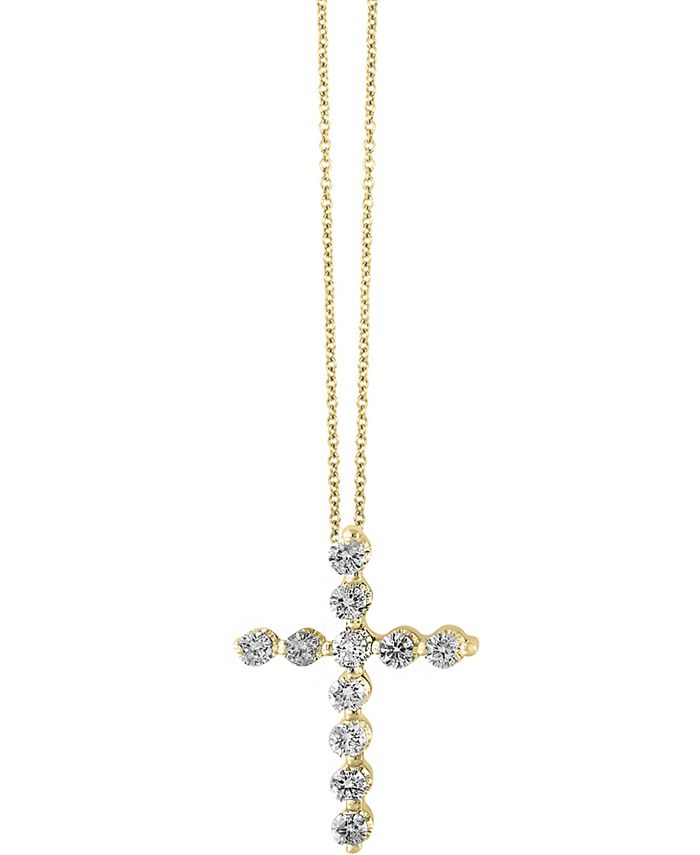 EFFY Collection EFFY® Diamond Cross 18" Pendant Cross Pendant Necklace ...