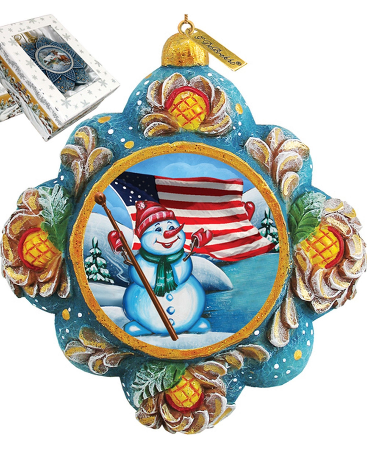 Click here for G.DeBrekht Hand Painted Scenic Ornament Patriotic... prices