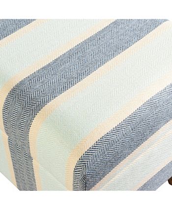 StyleCraft Upholstered Stripe Design Storage Bench - Macy's