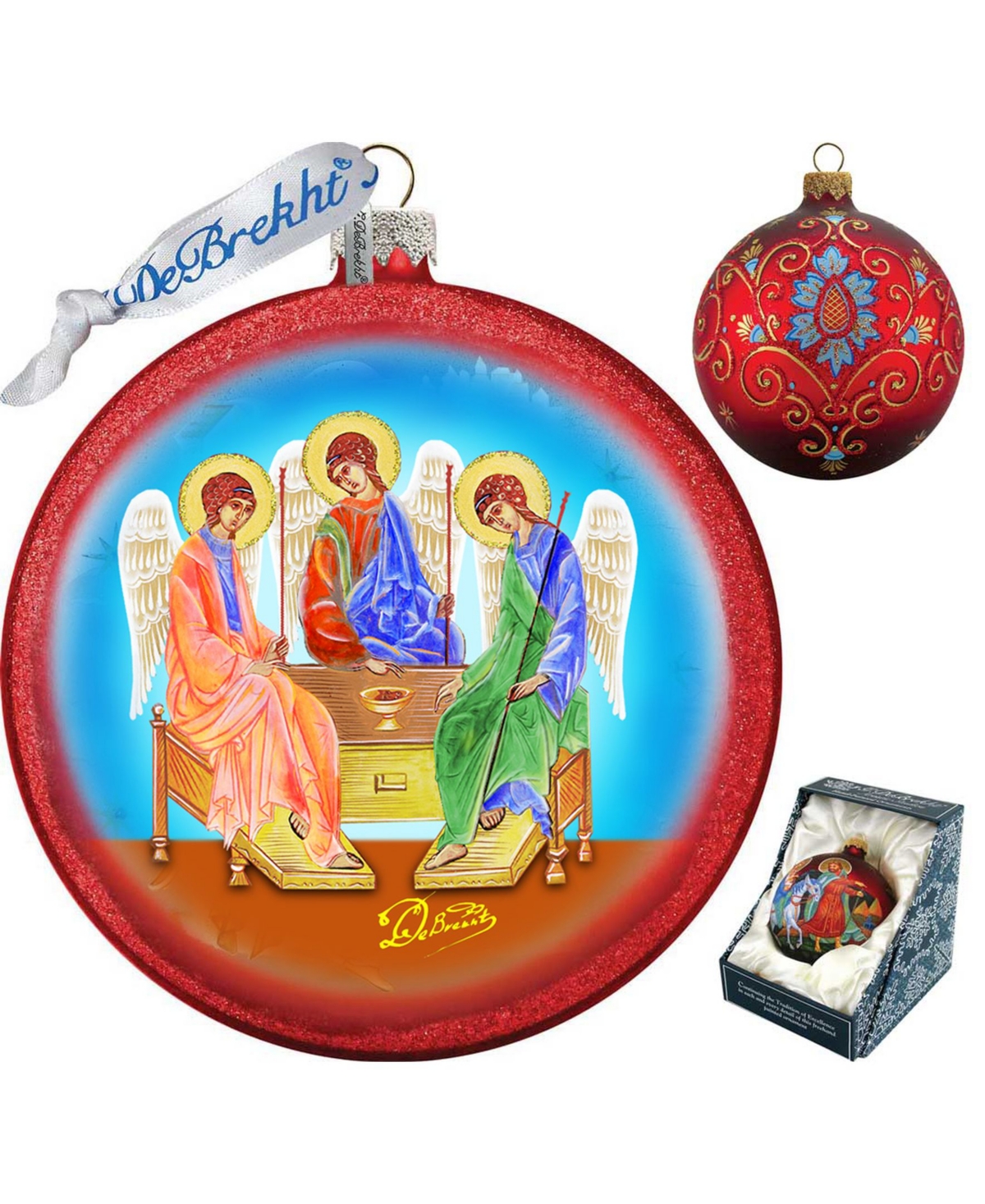 Click here for G.DeBrekht Trinity Glass Ornament Medallion - Mult... prices