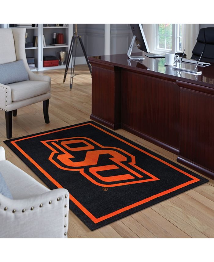 Luxury Sports Rugs Oklahoma State Colos Black 5' x 7'6" Area Rug - Macy's