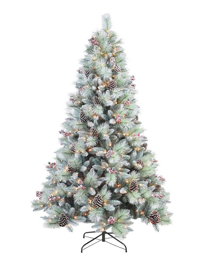 Santa's Workshop 7' Glitter Mixed Pine Tree - Macy's