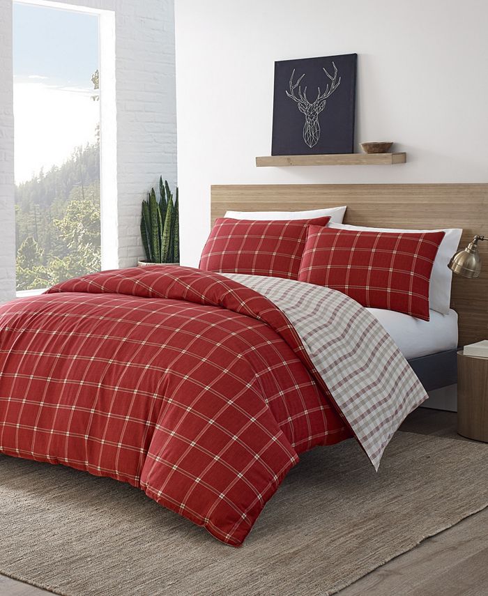 Revman Industries Eddie Bauer Corbett Plaid Full/Queen Duvet Cover Set ...