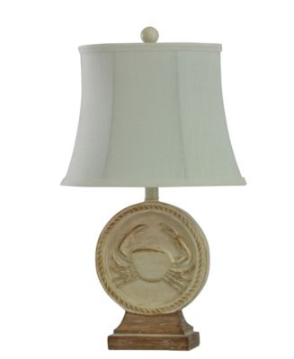 StyleCraft Whitestone Point Crab Table Lamp - Macy's