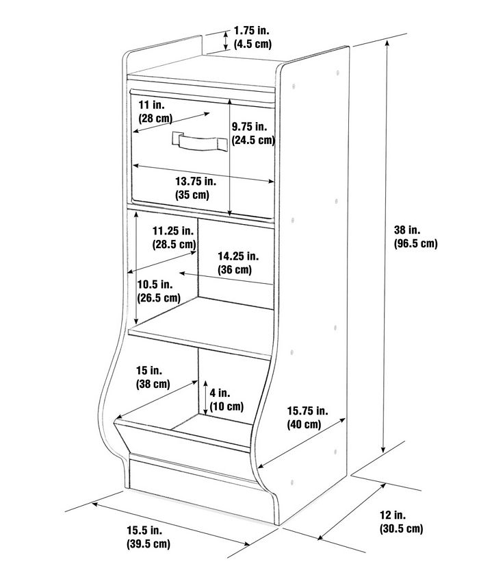 Badger Basket Upright Storage Nook with Reversible Basket - Macy's