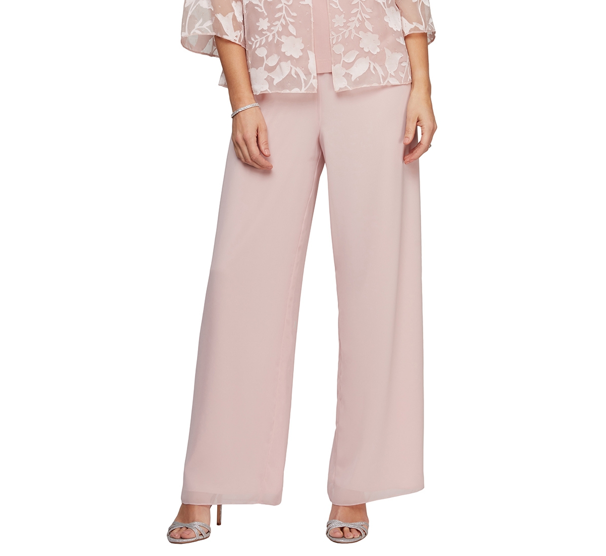 Click here for Alex Evenings Petite Chiffon Pants - Shell Pink prices
