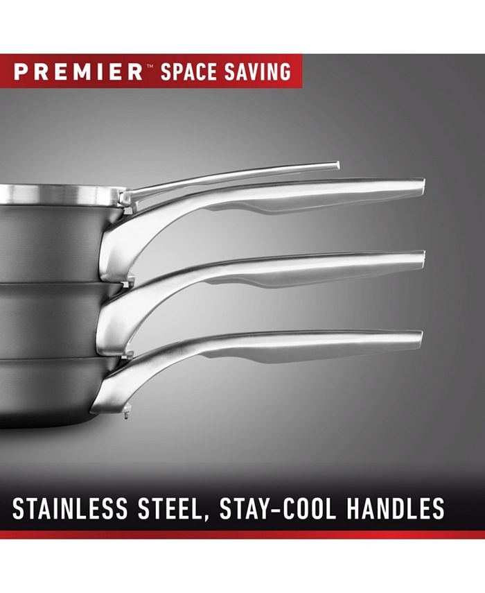 Calphalon Premier Space Saving Hard Anodized Nonstick Fry Pan Set 2