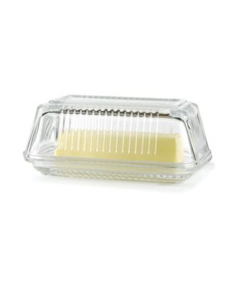 Circle Glass Farm Butter Dish - Macy's