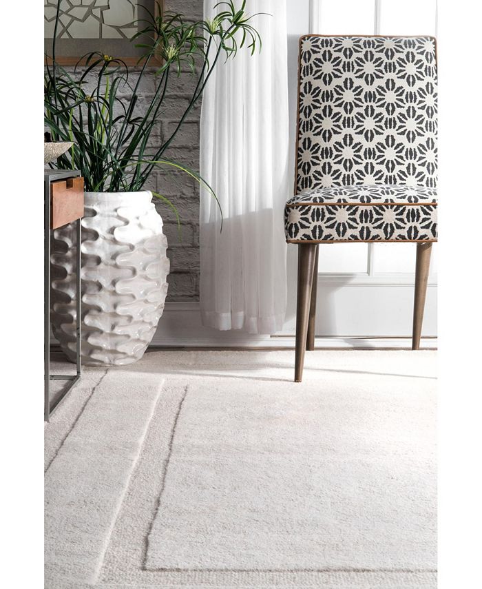 nuLoom Zamora MTVS177A Ivory 7'6" x 9'6" Area Rug - Macy's