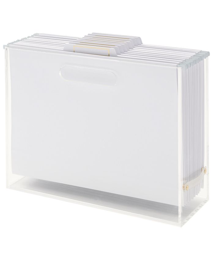 Russell & Hazel Acrylic File Box Slim - Macy's