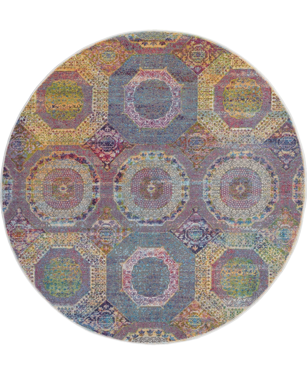 Click here for Nourison Home Ankara Global ANR05 Multi 6 Round Ru... prices