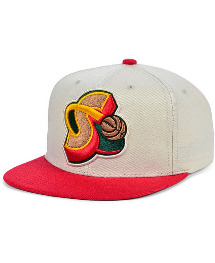 Mitchell & Ness Seattle SuperSonics Natural XL Snapback Cap - Macy's