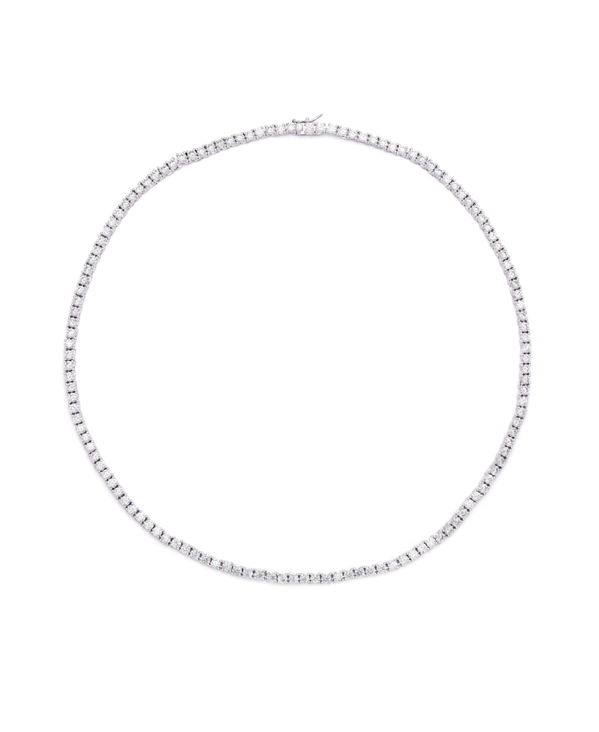 Click here for Cubic Zirconia Tennis Necklace In Silver Plate or... prices