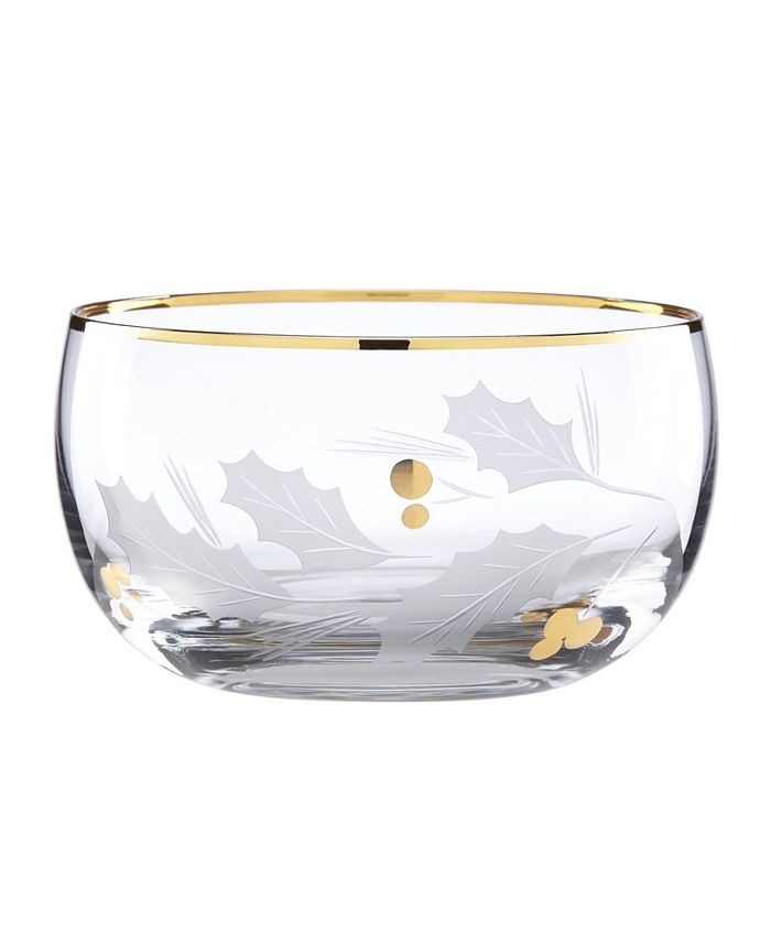 Lenox Holiday Gold Glass Nut Bowl - Macy's
