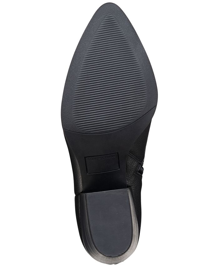 Sun + Stone Eryn Block-Heel Booties, Created for Macy's & Reviews ...