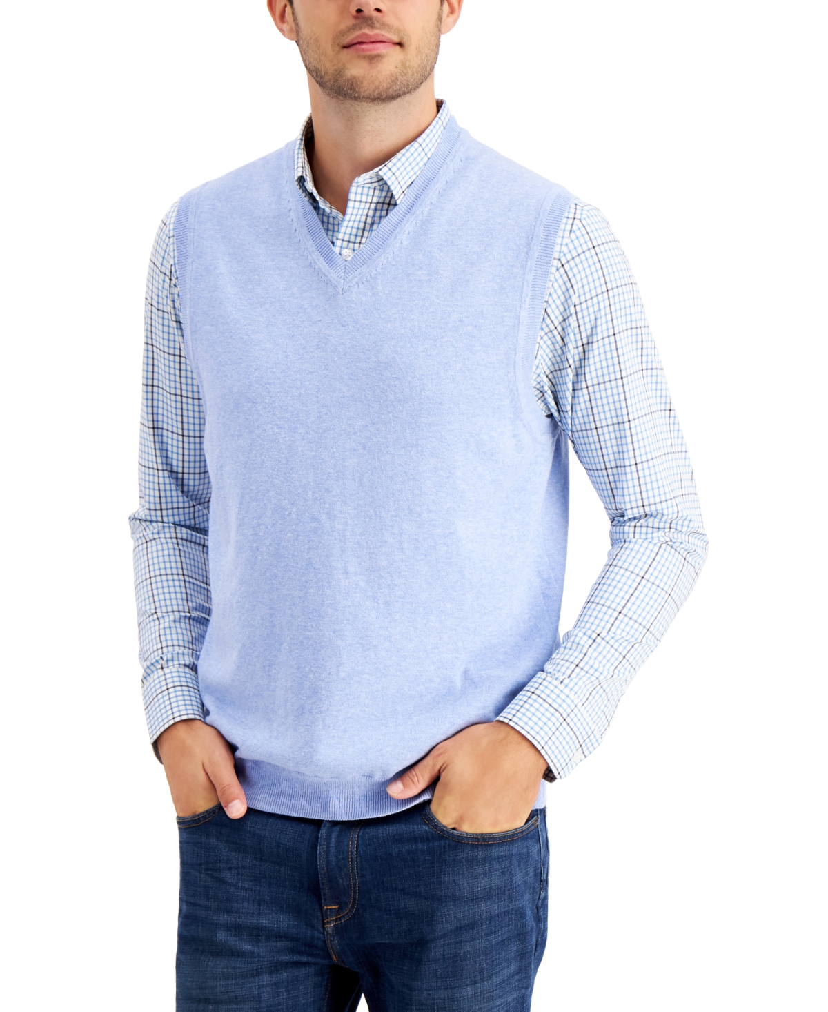 Click here for Club Room Mens Solid V-Neck Sweater Vest  Created... prices
