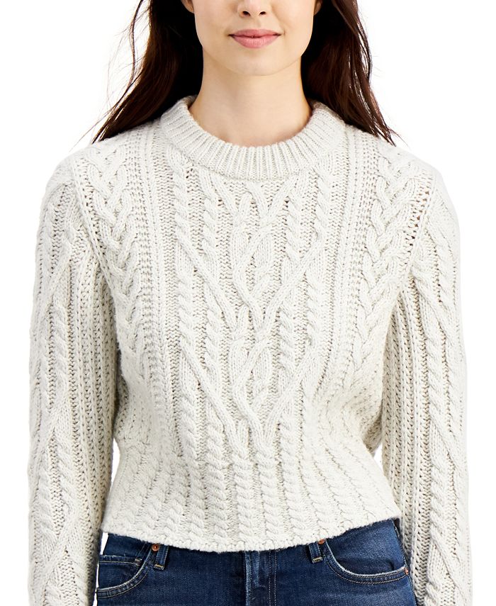French Connection Joetta Cable-Knit Sweater - Macy's