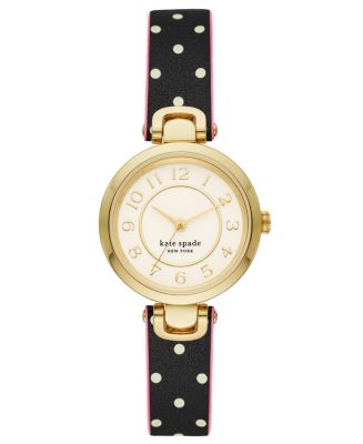 kate spade new york Rainey Park Dot Reversible Leather Watch, 30mm - Macy's