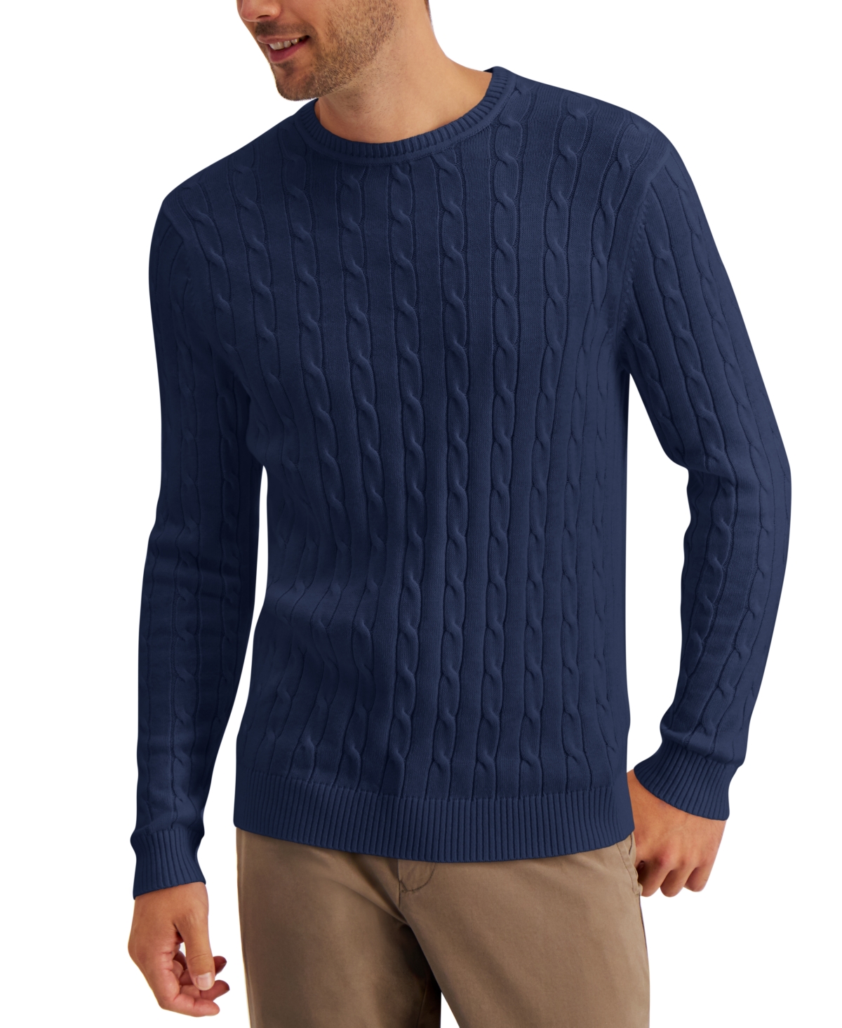 Click here for Club Room Mens Cable-Knit Cotton Sweater  Created... prices