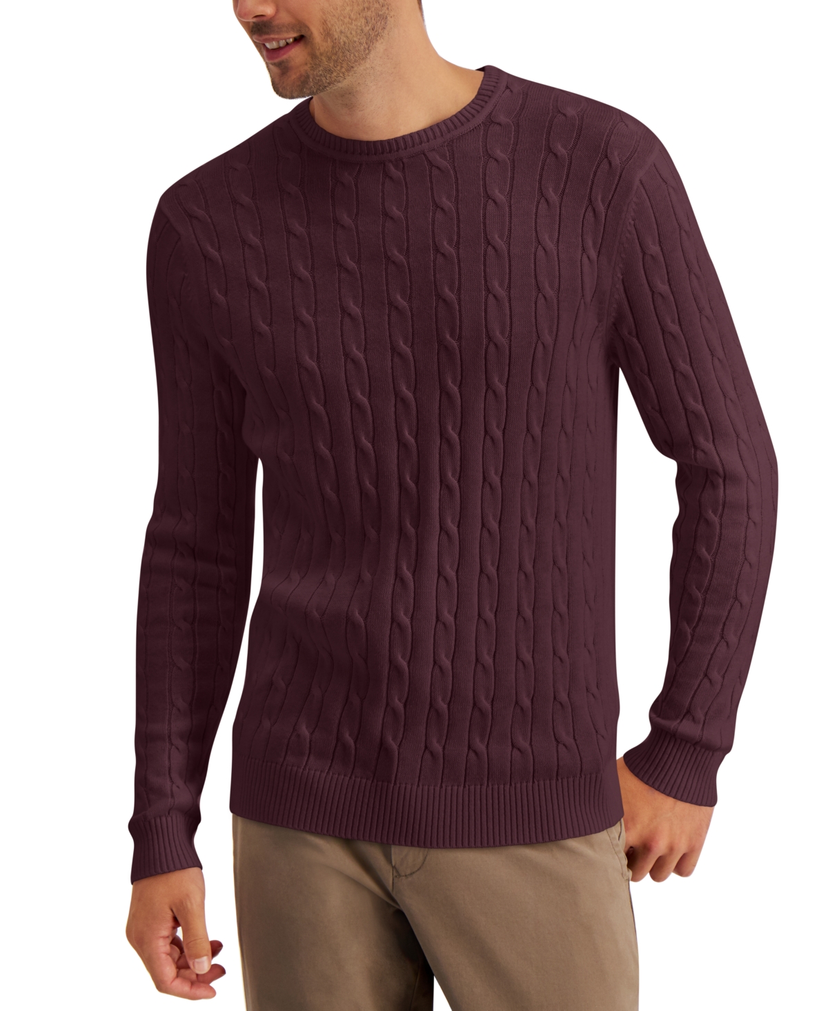 Click here for Club Room Mens Cable-Knit Cotton Sweater  Created... prices